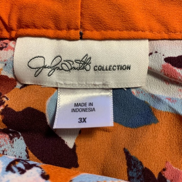 Jaclyn Smith | Tops | Jacklyn Smith Plus Blouse Sz 3x Floral Zip Front ...